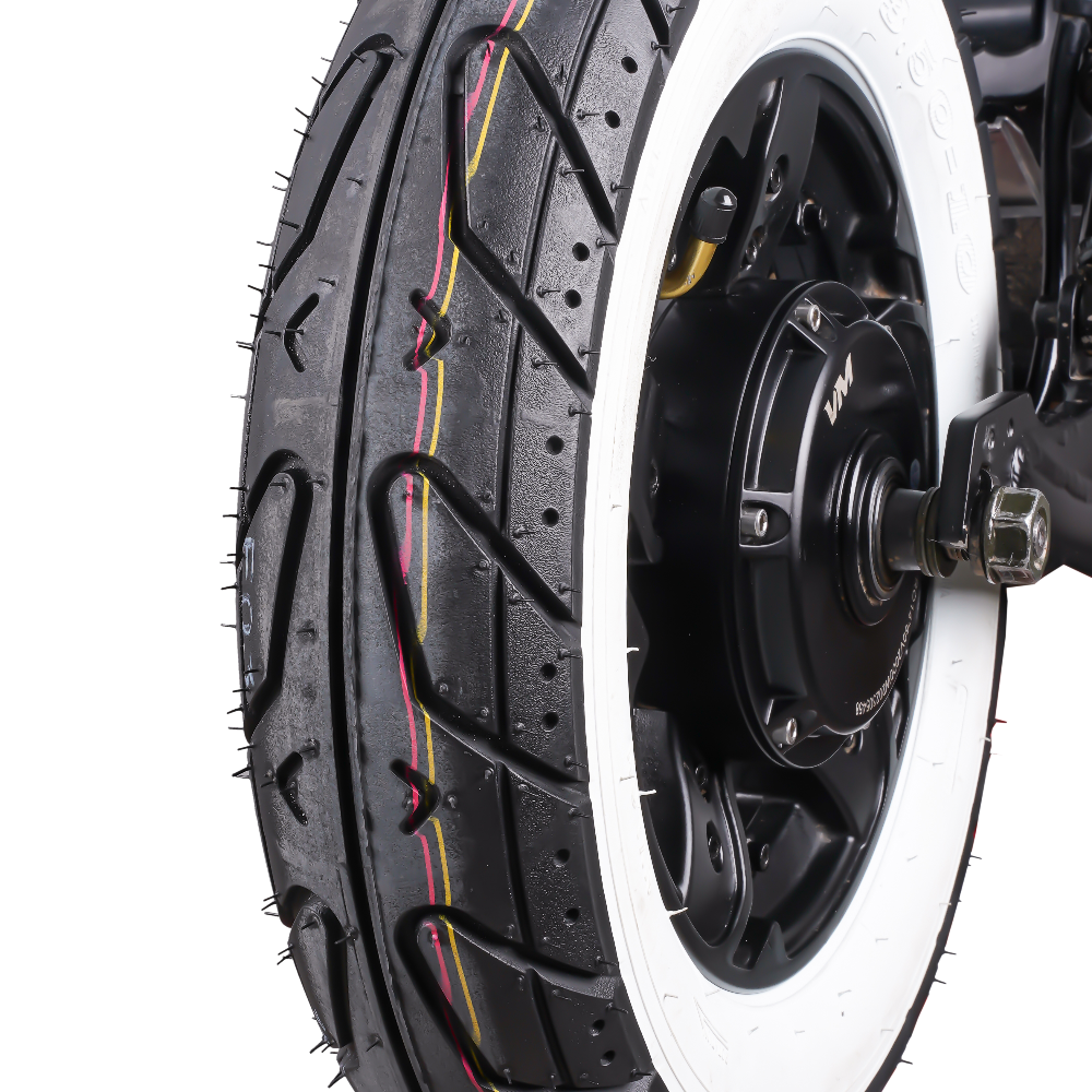 14in White Wall Tubeless Street Tire for Roadrunner Pro - VORO MOTORS